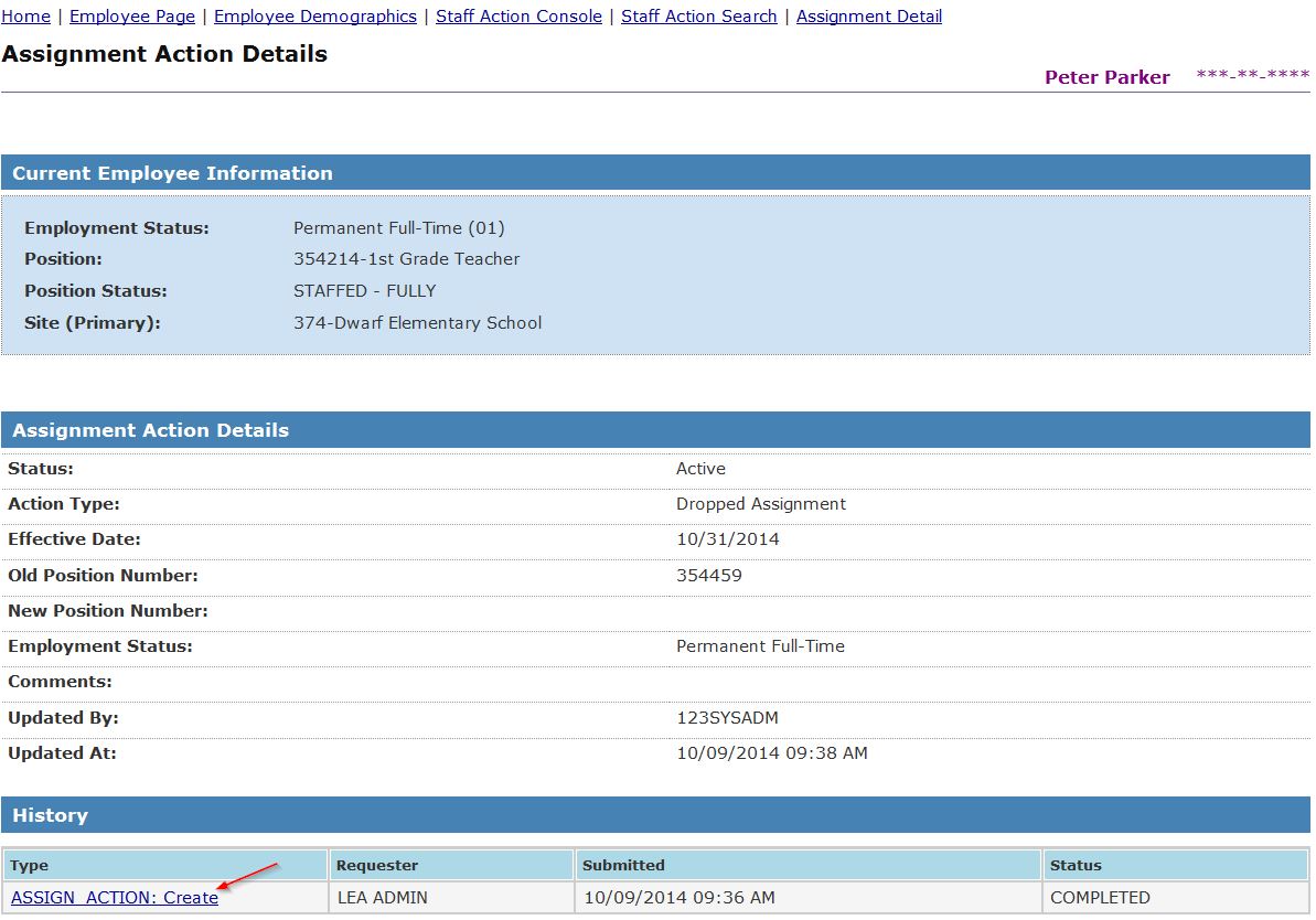 HRMS Comm Site-Assignment Actions